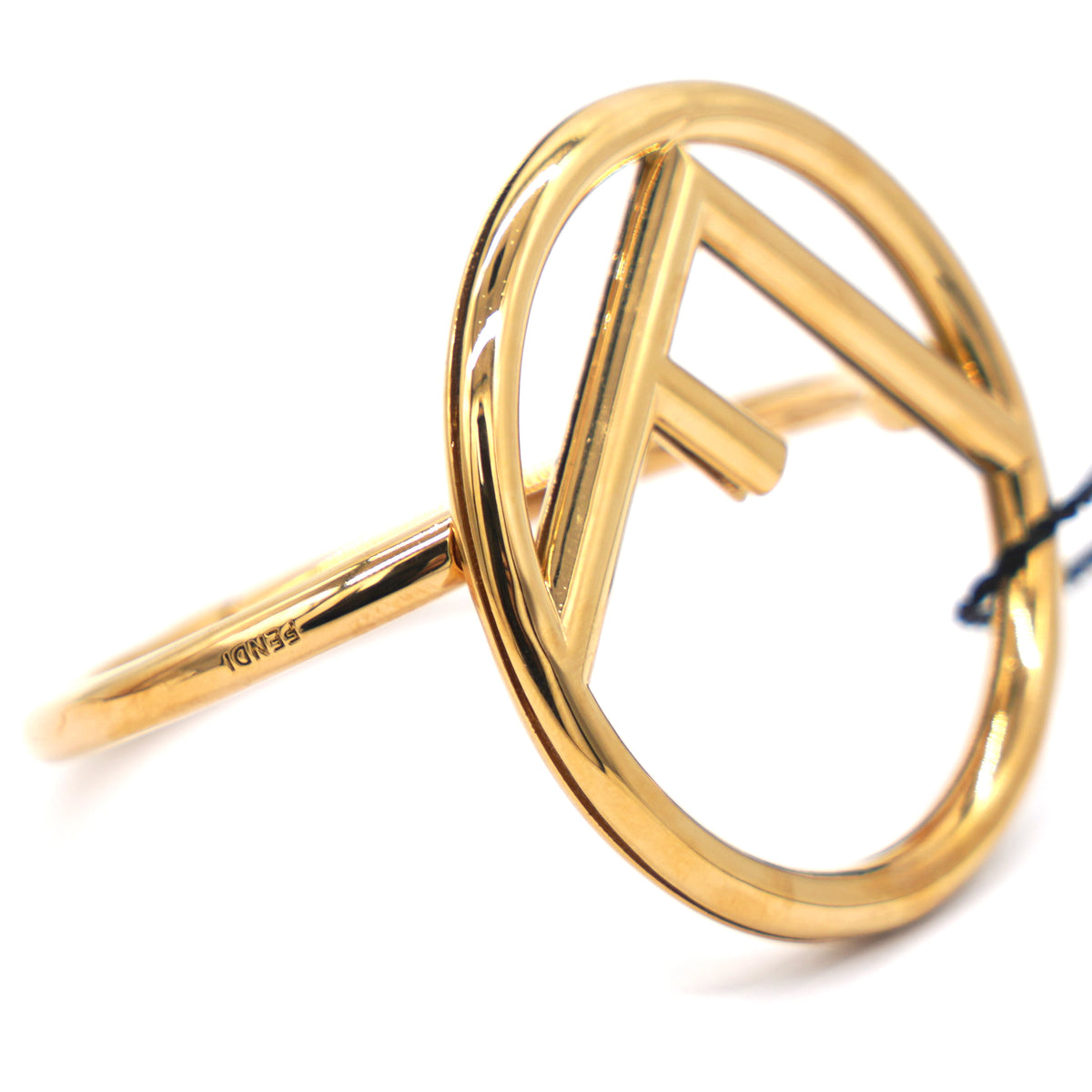 F is Fendi Gold Tone Narrow Bangle Bracelet – STYLISHTOP