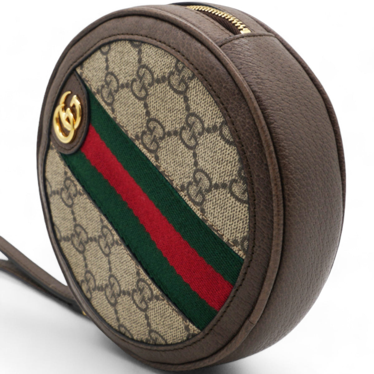 Gucci GG Supreme Monogram Web Ophidia Circle Wristlet Beige – STYLISHTOP