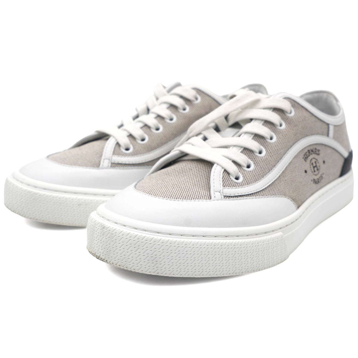 Hermes Tri Color Canvas and Leather Get Low Top Sneakers 37 – STYLISHTOP