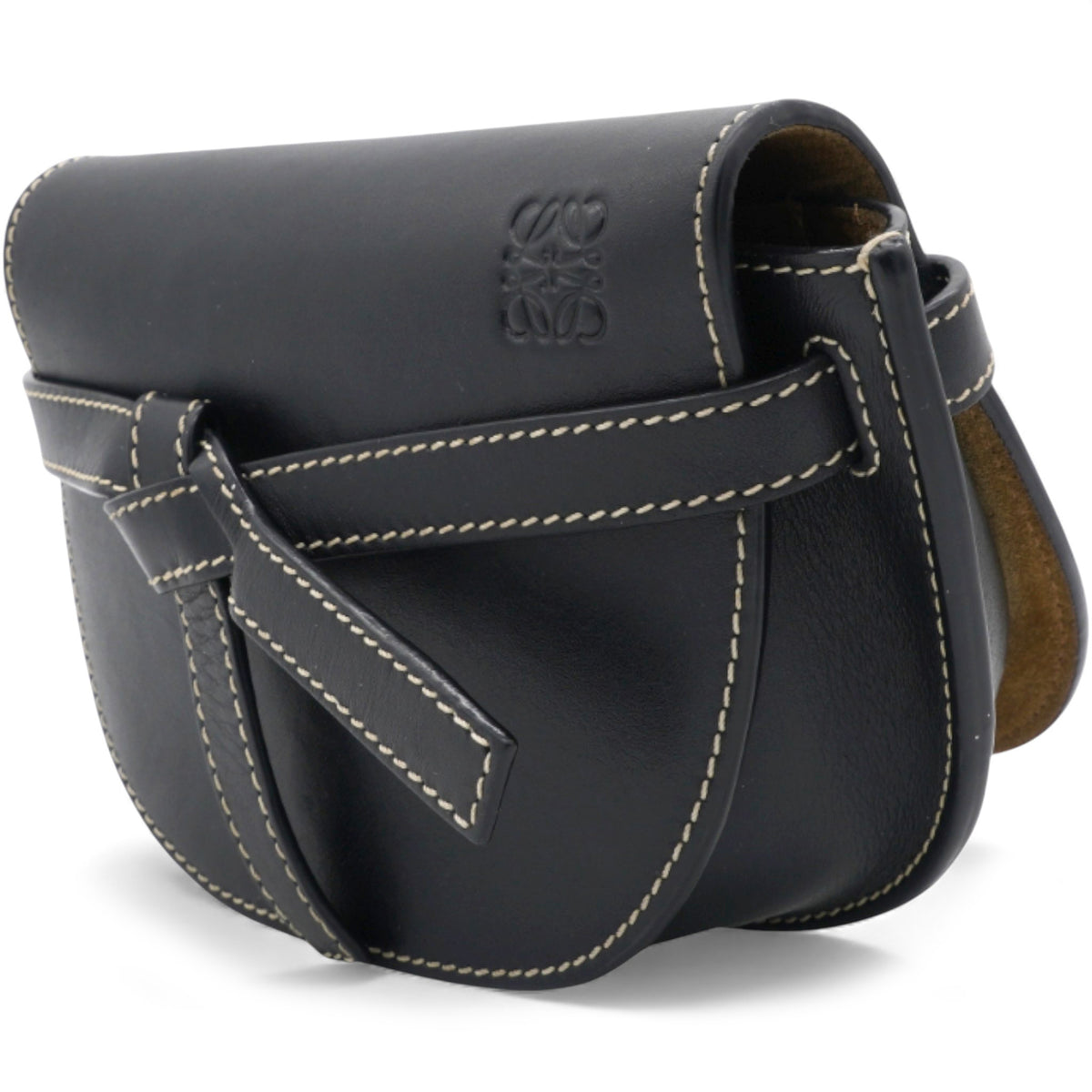 LOEWE Black Leather Mini Gate Belt Bag – STYLISHTOP