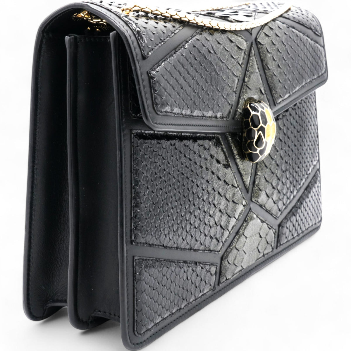 BVLGARI Snakeskin Serpenti Forever Crossbody Bag Black – STYLISHTOP